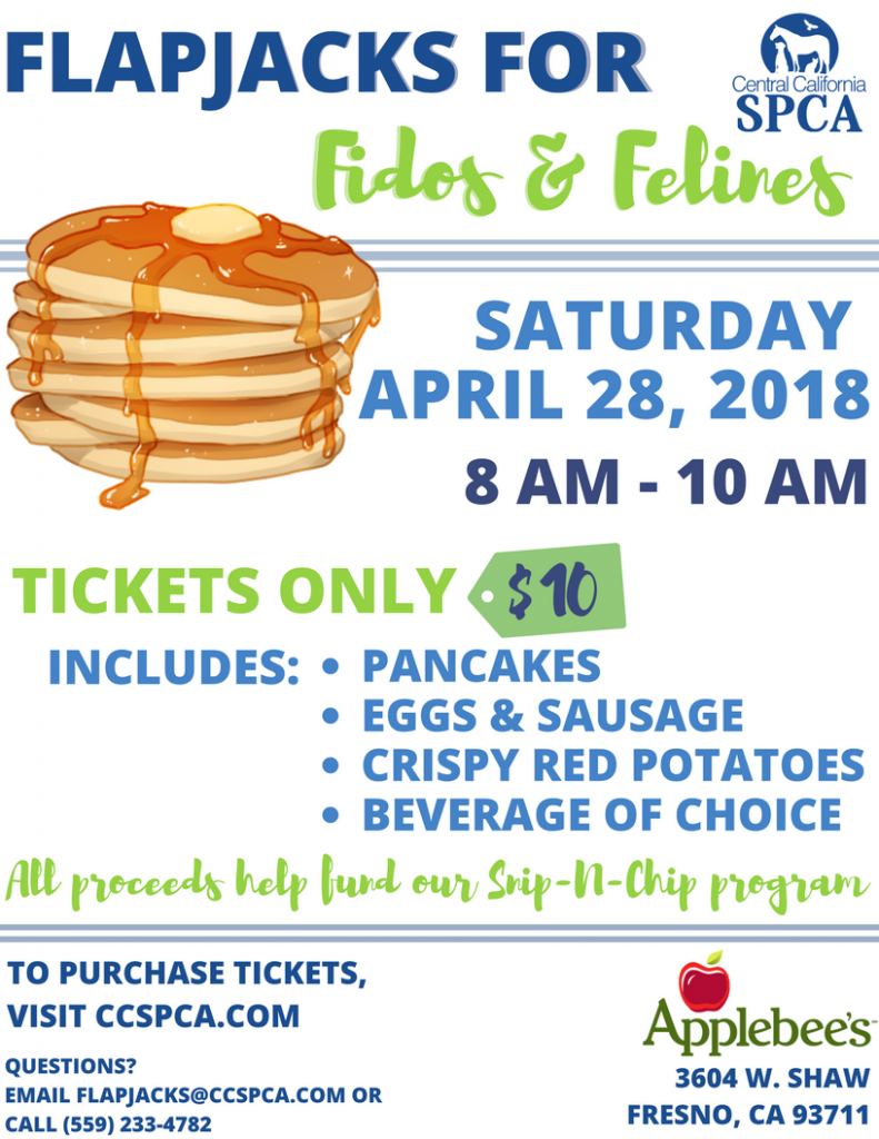 Flapjacks for Fidos & Felines Fundraiser – Central California SPCA ...